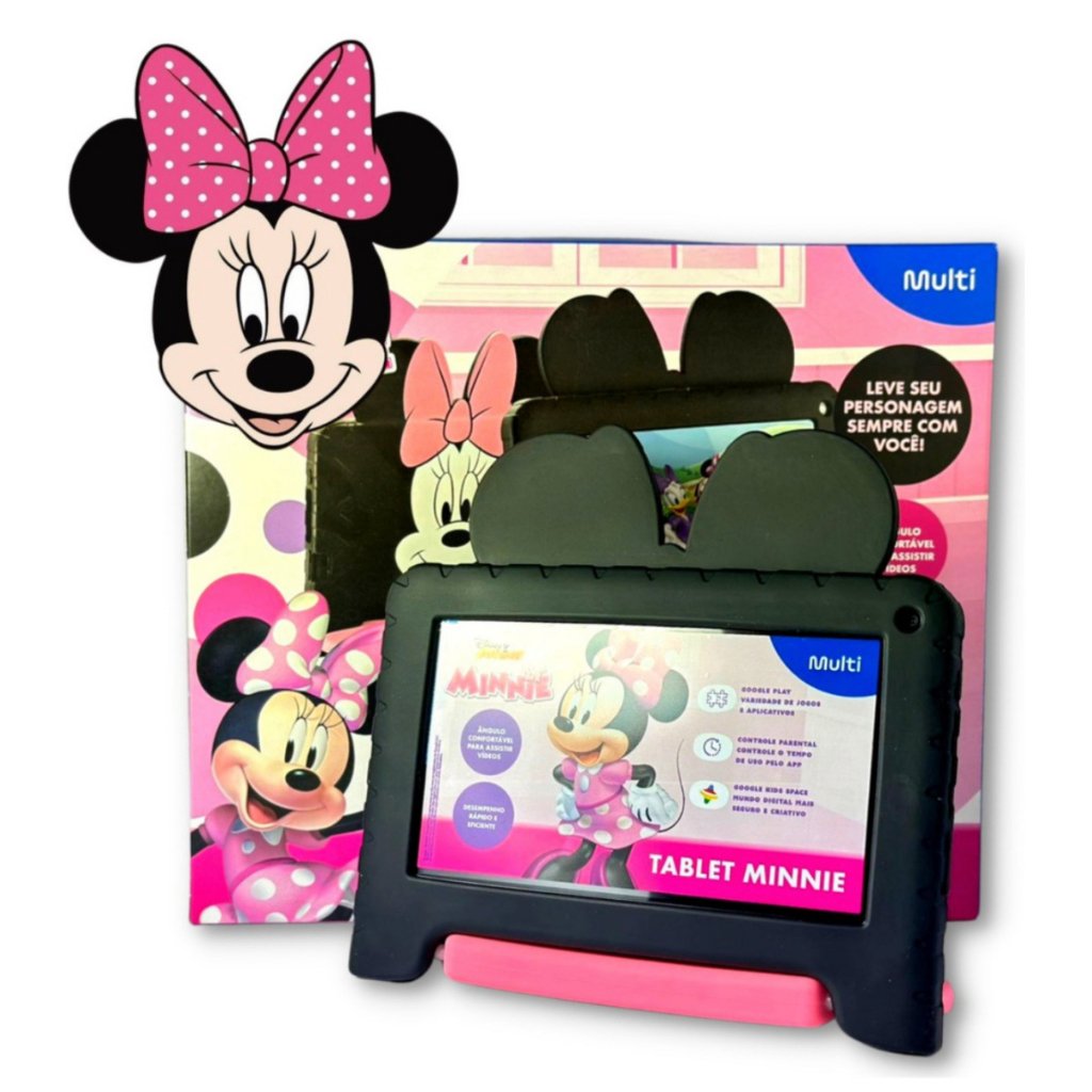 Tablet Infantil Multilaser da Minnie Disney Android 13 64gb 4gb De Ram ...