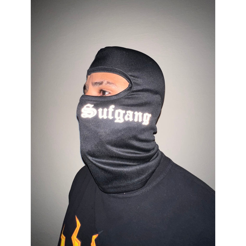 Balaclava Preta Lisa Sufgang Retro Refletiva | Shopee Brasil
