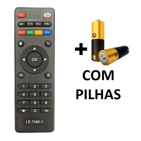Controle Remoto Para Tv Box Universal Com Pilhas AAA Inclusas | Shopee ...