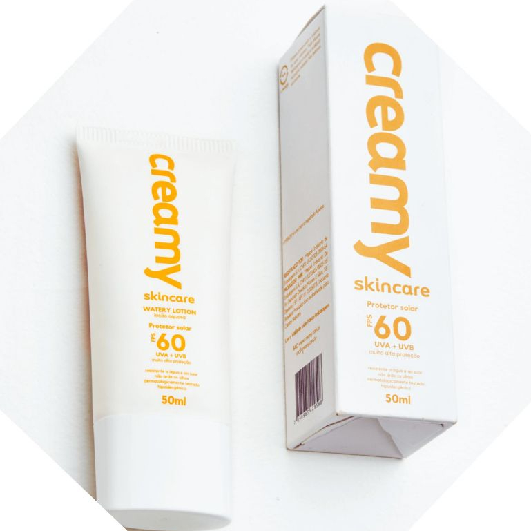 Protetor Solar Facial Creamy FPS 60 - Filtro Solar Toque Seco 50ml ...