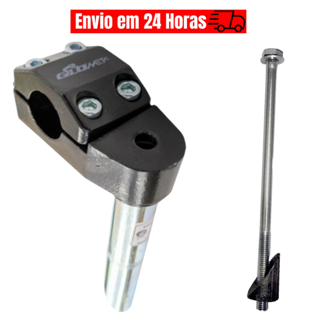 Mesa Suporte de Guidão Bike Cross 21.1 Alumínio 4 Parafusos Preto Vermelho Azul Parafuso Caneta ...