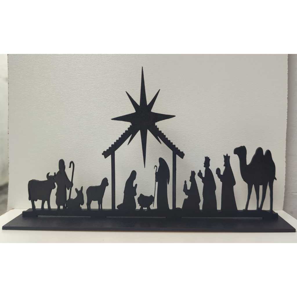 Presépio Natalino Nascimento de Jesus 15 x 27 cm em MDF 3mm | Shopee Brasil