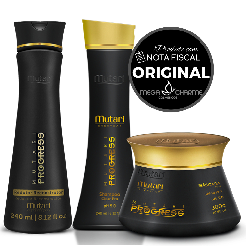 Mutari Kit Progressiva + Hidratação Pós Progressiva (Sh + Masc ...