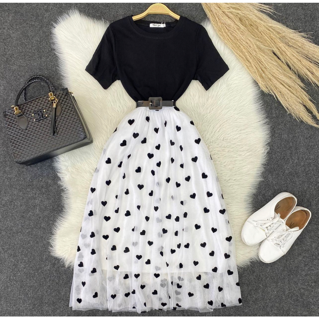 Saia de Tule Moda Feminina Midi Comprida Longa Elegante e Elastica de ...