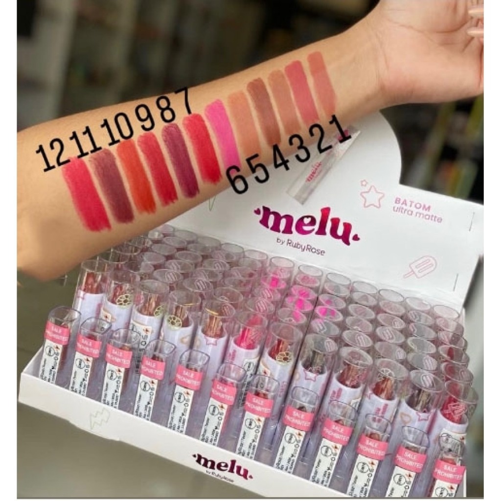Batom Bala Ultra Matte Melu By Ruby Rose RR8521 cores | Shopee Brasil
