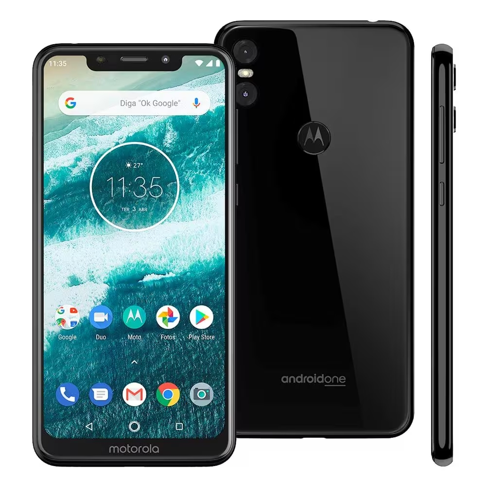 Motorola One Dual Sim 64 GB Preto 4 GB RAM | Shopee Brasil
