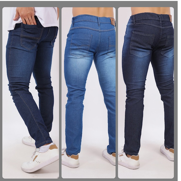Kit 3 Calça Jeans Masculina Laicra Slim Básica Casual Direto Da Fábrica