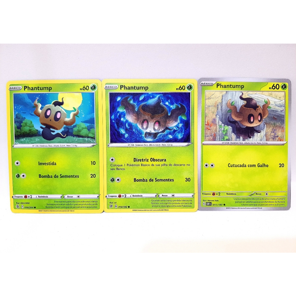 Cartas Pokemon Planta kit c/3 | Shopee Brasil