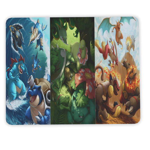 Mouse pad personalizado gamer - Pokemon Agua Fogo Planta Charizard ...
