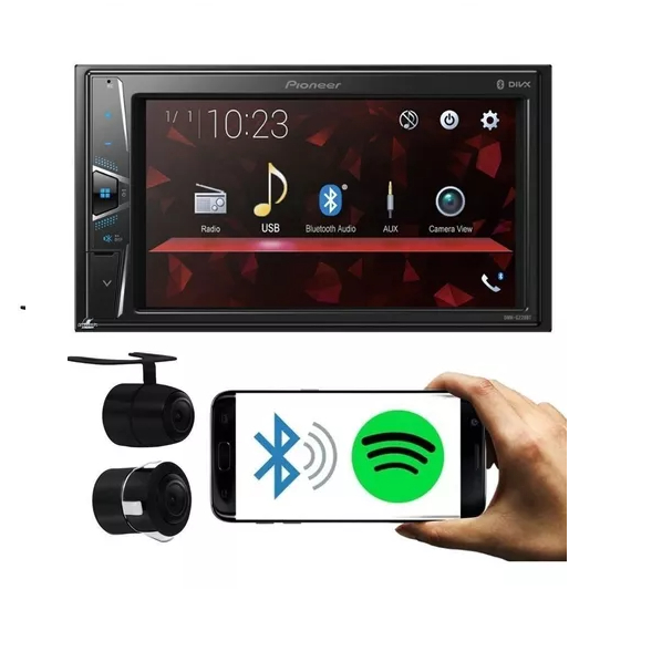 Multimidia Pioneer DMH-G228bt Com Camera de ré DVD Pioneer 2 DIN ...
