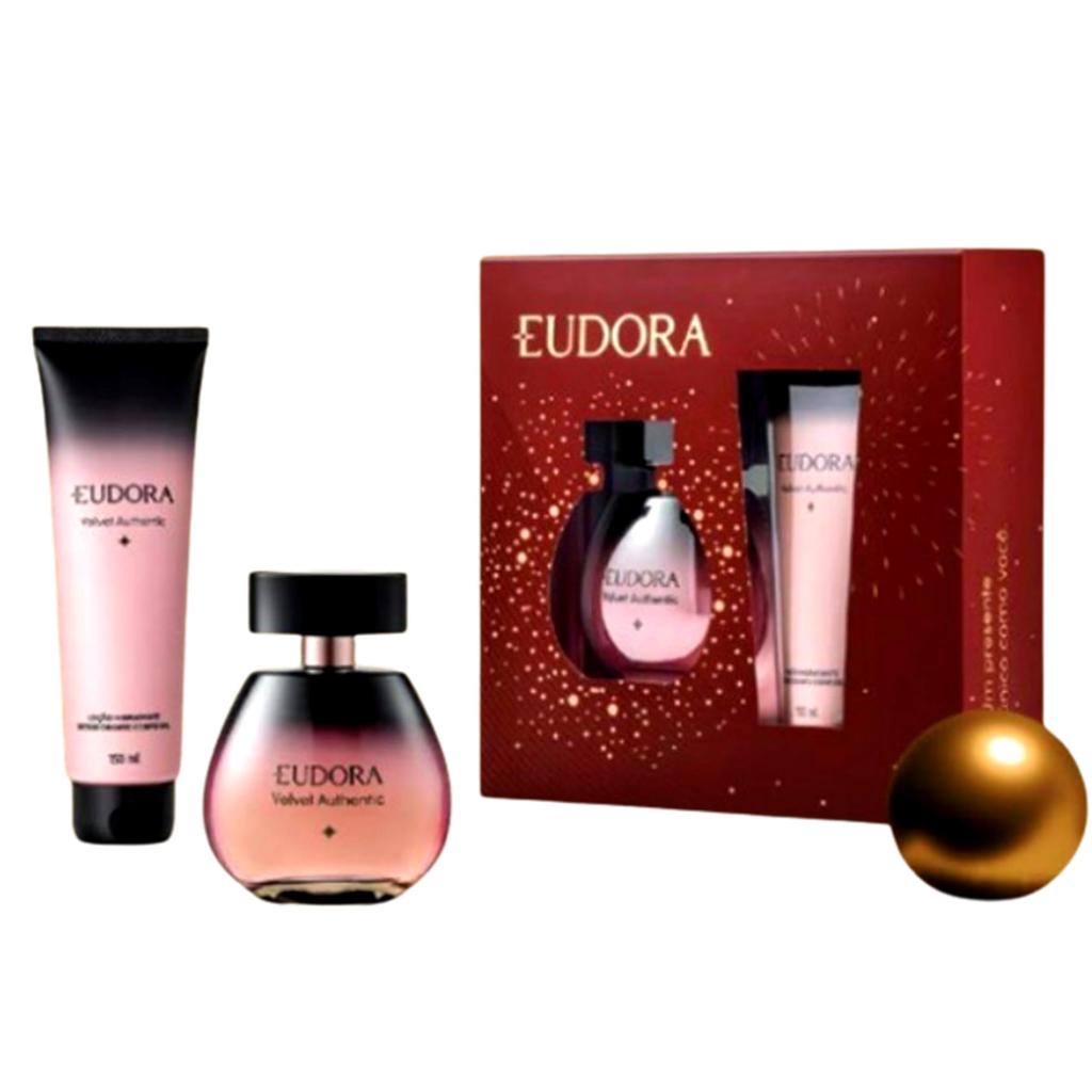 Kit Natal Eudora Velvet Authentic: Colônia 100ml + Hidrantante 150ml | Shopee Brasil