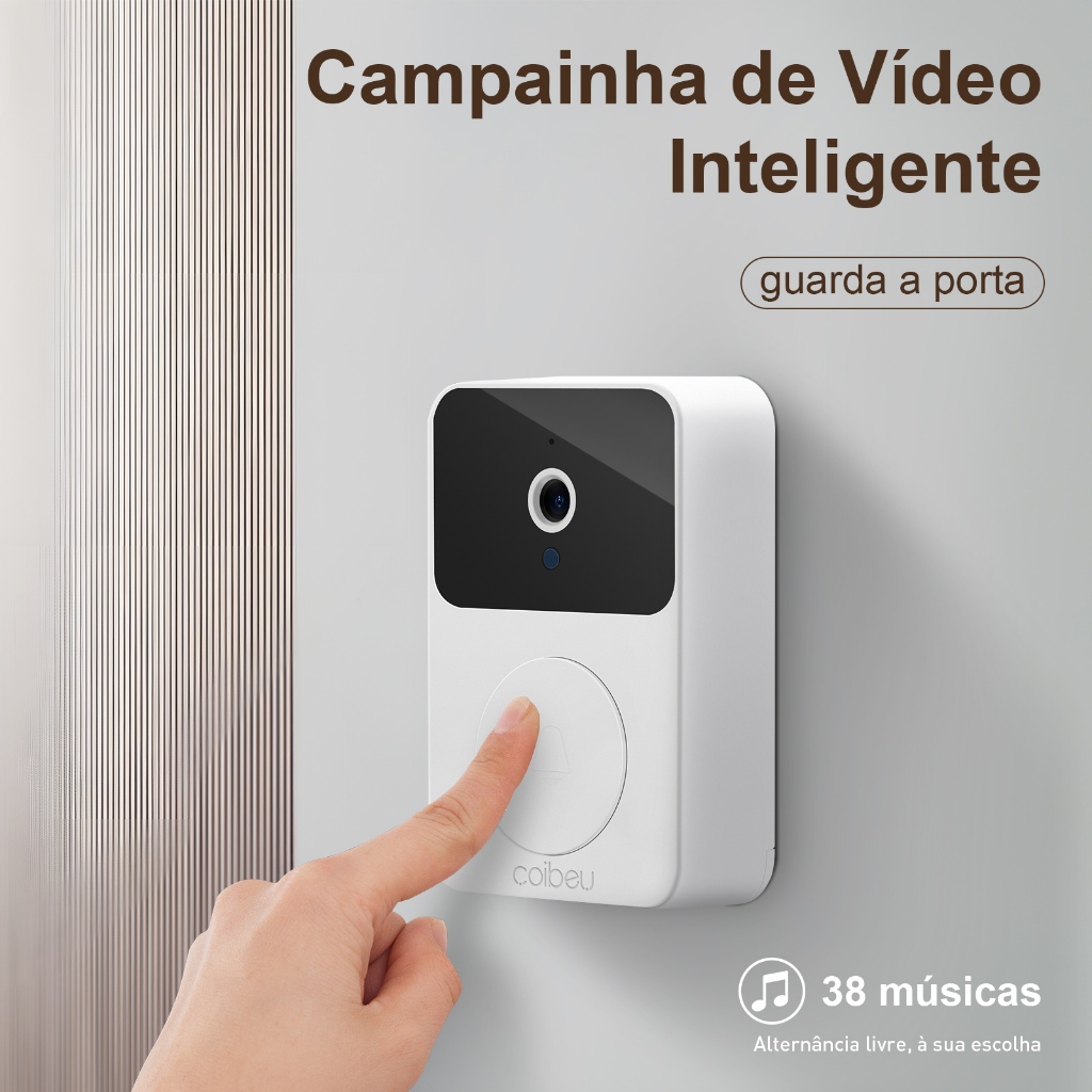 COIBEU Campainha Interfone Câmera Wifi Sem Fio Interfone Smart Pro ...