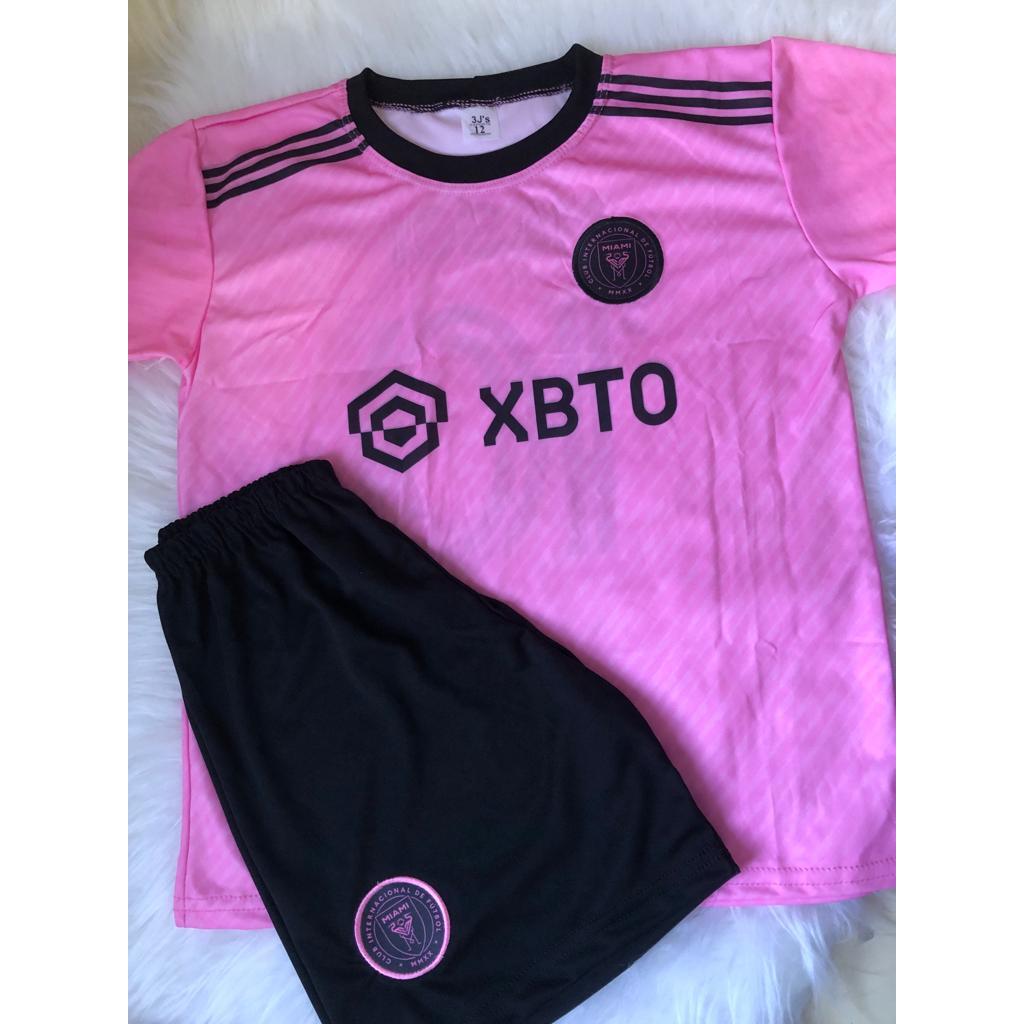 Novo 2023/2024 Infantil Kit Camisa de Time Conjunto Inter Miami Criança ...