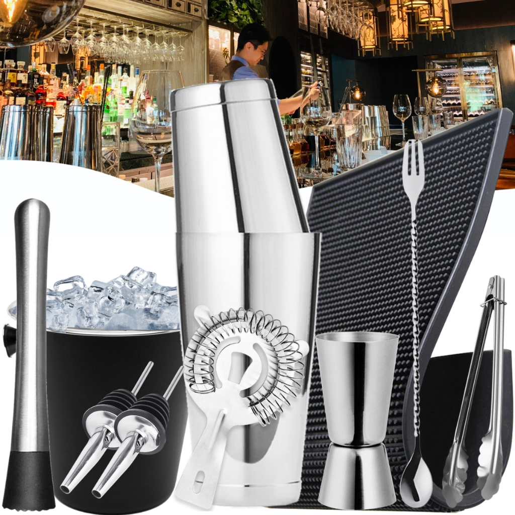 Kit Barman Completo Profissional Coqueteleira Boston | Shopee Brasil