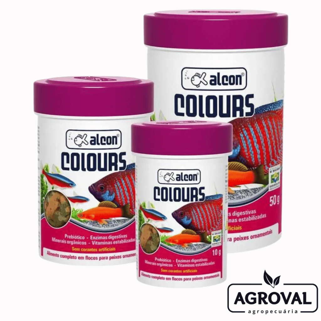 Ração para Peixes Alcon Colors Flocos 10gr / 20gr / 50gr | Shopee Brasil