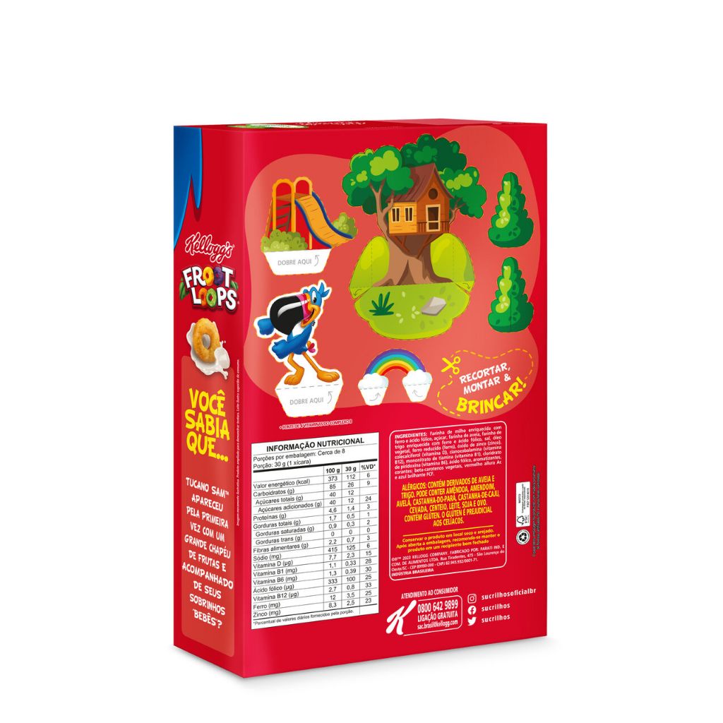 Cereal Froot Loops® sabor de Frutas Kellogg's® 230g | Shopee Brasil