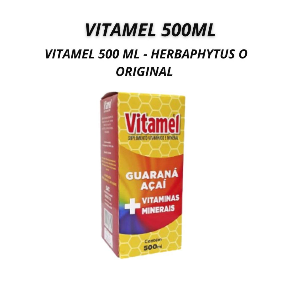 Vitamel Suplemento Vitaminico E Mineral 500ml Guaraná E Açaí | Shopee ...