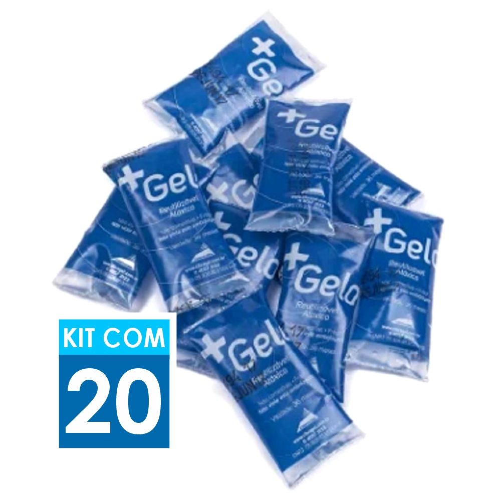 Gelo Artificial Flexível e Reutilizável +Gelo 15g Kit com 20 unidades ...