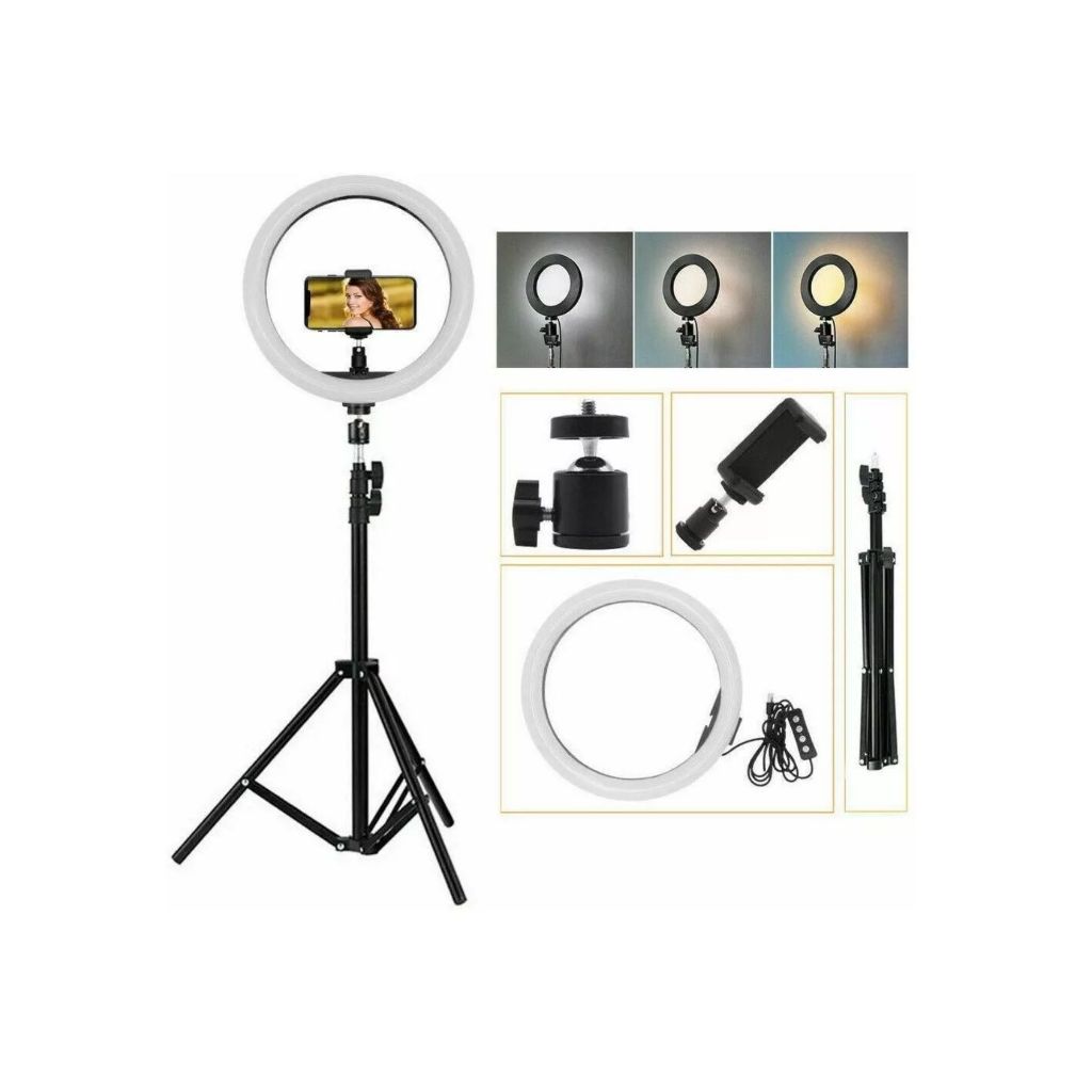 Ring Light 12 Polegadas Iluminador Led Filmagem Com Tripé | Shopee Brasil