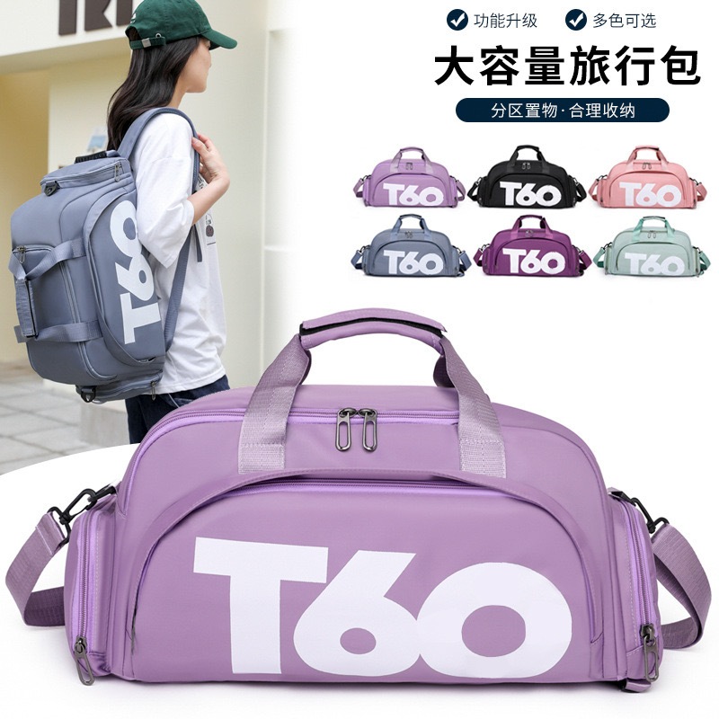 Bolsa esportiva T60 vira mochila mala de academia e viagem impermeável ...