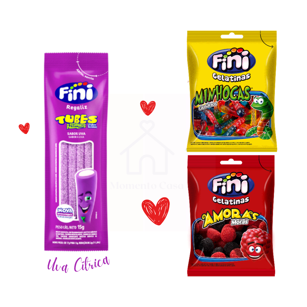 Kit 240/120/100/75 Bala Fini Sabores Variados Caixa Fini Sortidos 15g ...