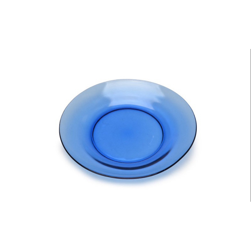 PRATO DE VIDRO AZUL LISO KIT COM 6 UNIDADES- 22CM | Shopee Brasil