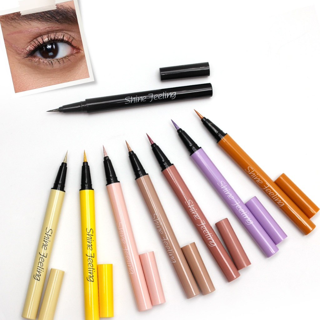 Caneta Delineadora Glitter Metálica Ponta Fina Shine Feeling Maquiagem ...