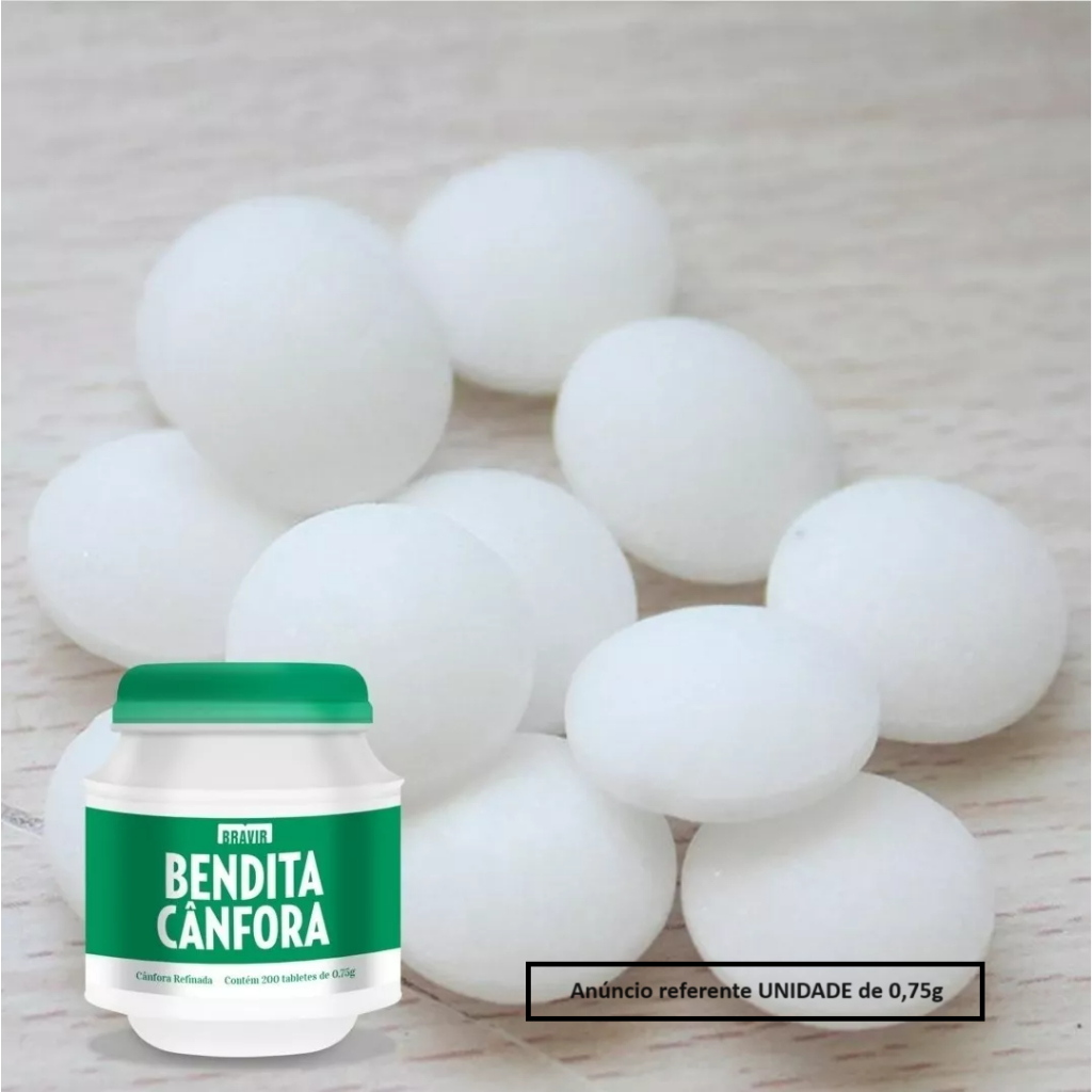 Tablete de Cânfora 0,75g - Unidade | Shopee Brasil