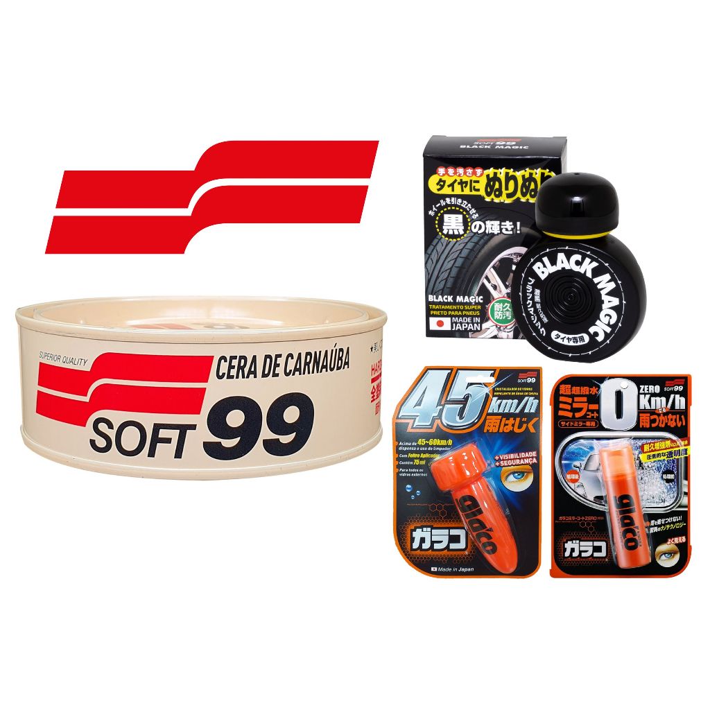 Kit Soft99 Cera All Colors Glaco 75ml Black Magic Glaco Zero | Shopee Brasil