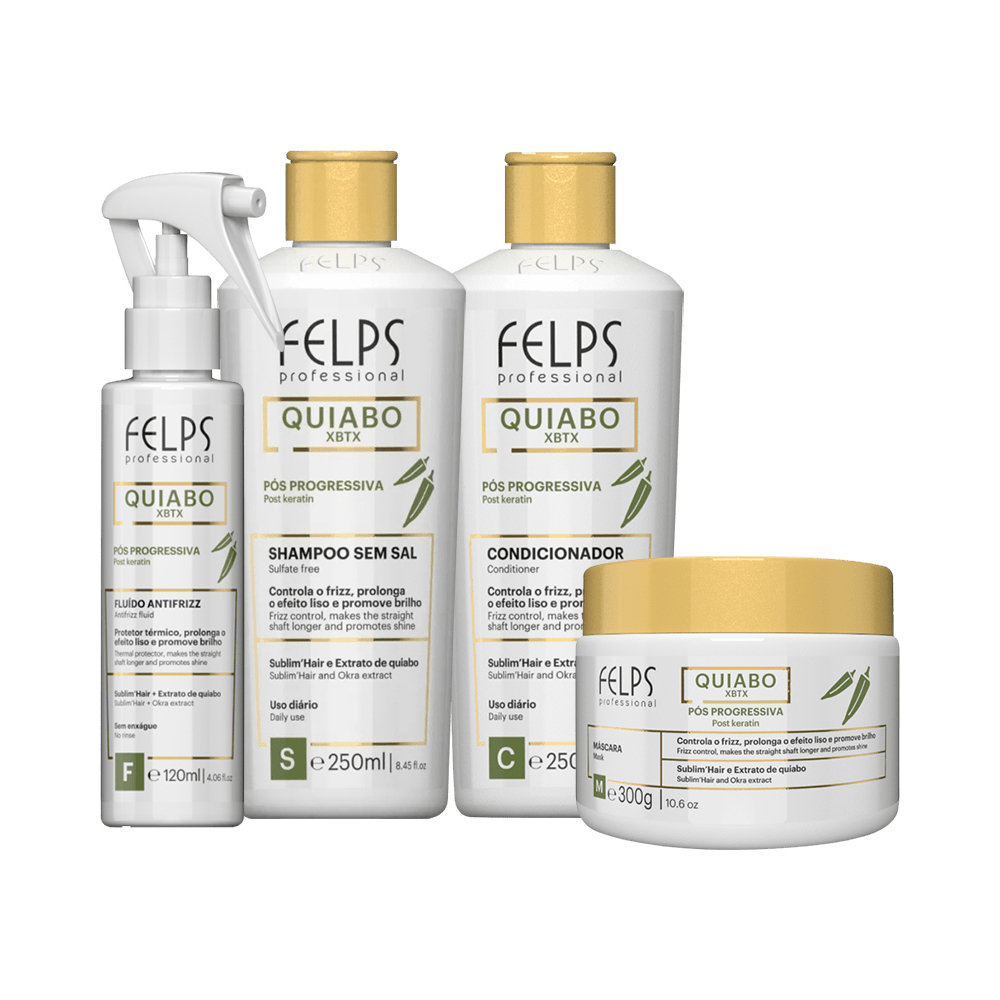 FELPS QUIABO XBTX PÓS PROGRESSIVA KIT (4 PRODUTOS) | Shopee Brasil
