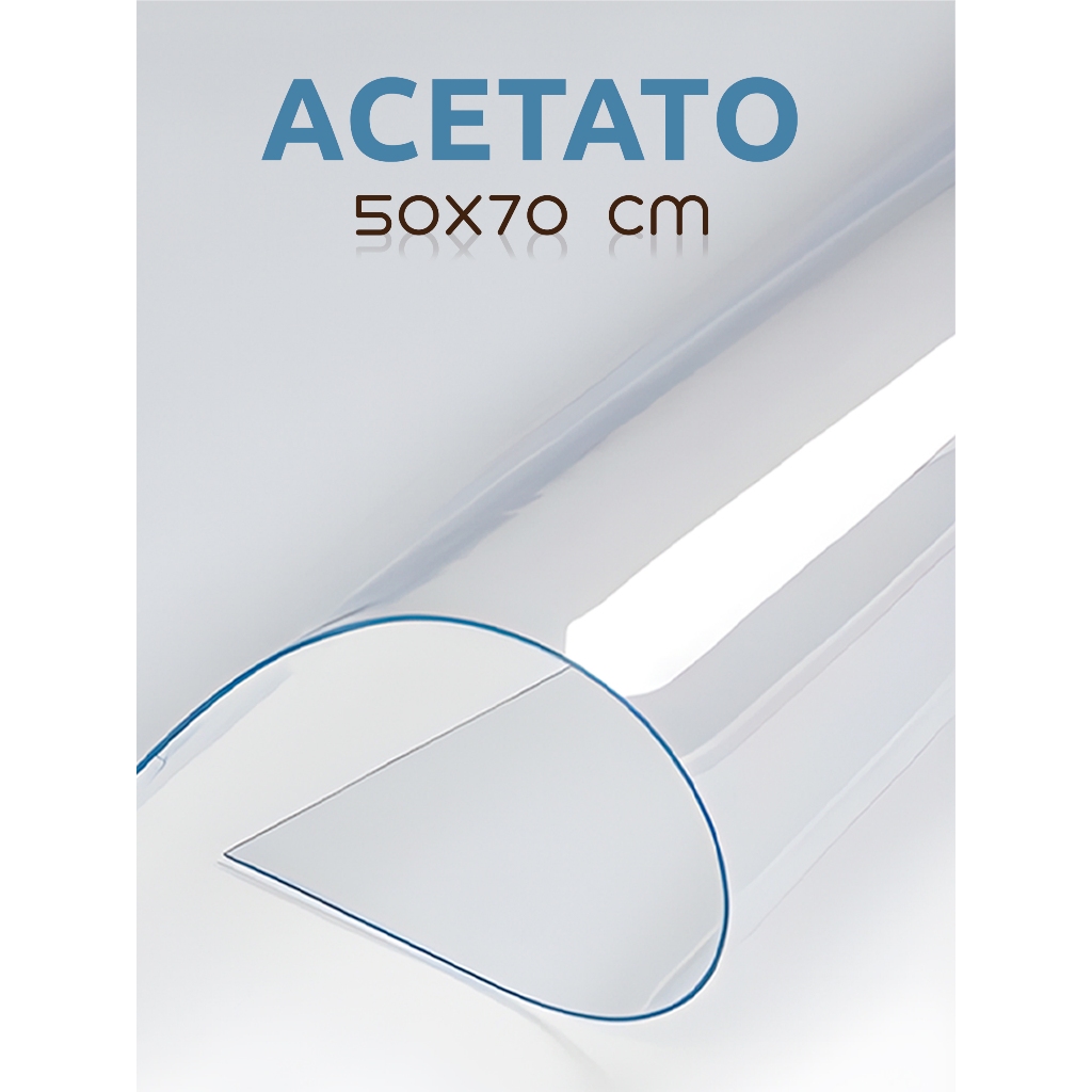 Acetato Folha Transparente 50x70 Cm 0,21 Micra Para Moldura - Faz a Boa!