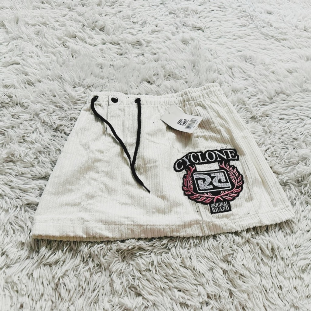 Saia Branca Curtinha De Veludo Cyclone Feminina Shopee Brasil