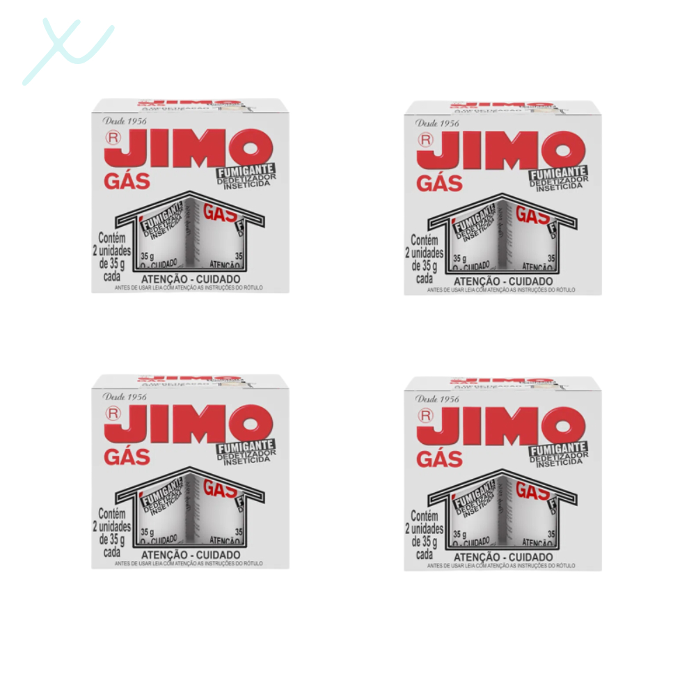 Kit 8 Tubos Jimo Gás Fumigante Dedetizador Inseticida 8 Tubos De 35g ...