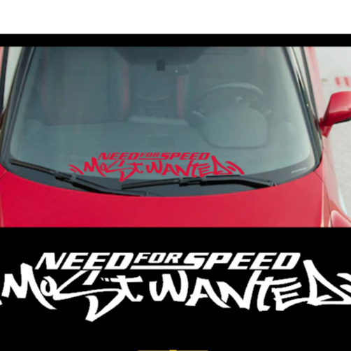 Adesivo de carro parabrisa, NEED FOR SPEED MOST WANTED MAIN, letra de ...