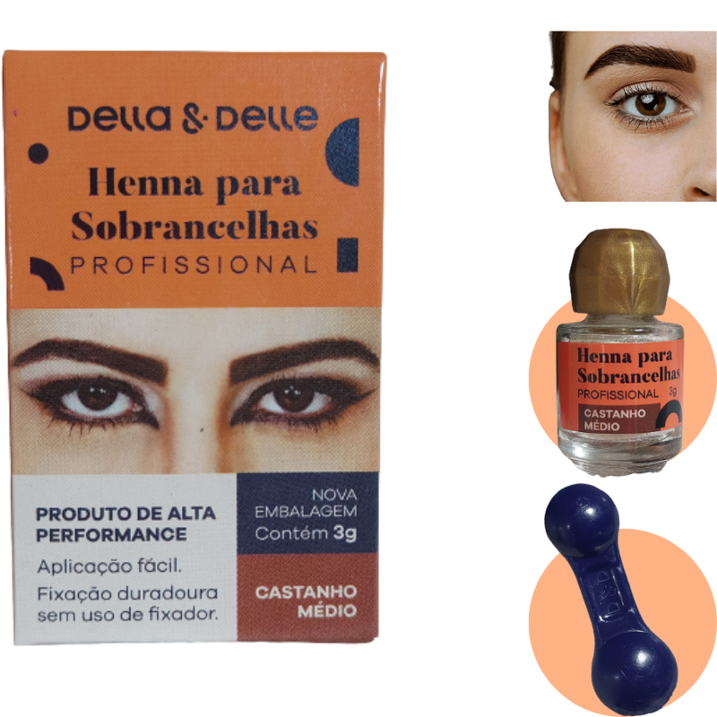 Henna Sobrancelhas Della e Delle 3g Profissional Renna Hena Rena ...