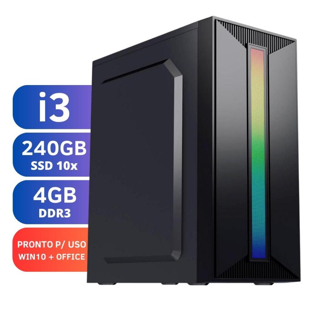 CPU Computador Completo 4GB RAM DDR3 - I3-530, SSD 240GB - Gabinete ...