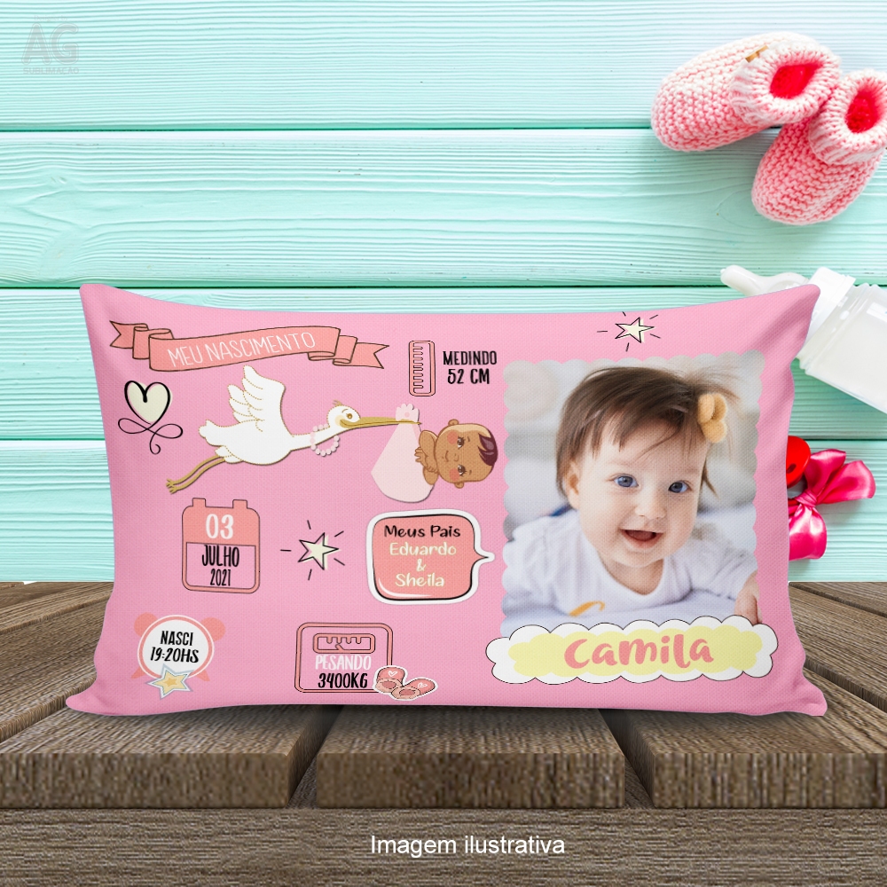 30 Almofadas Personalizadas 15x20 cm Lembrancinha batizado Infantil ...