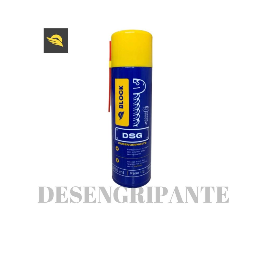 Desengripante Block DSG Spray Ação Prolongada - Lata 300ml | Shopee Brasil