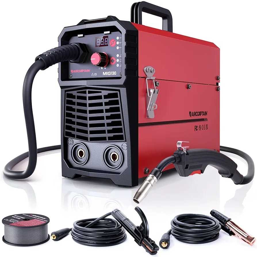 Soldador MIG ARCCAPTAIN 130A, Soldador MIG com núcleo de fluxo de 110V ...
