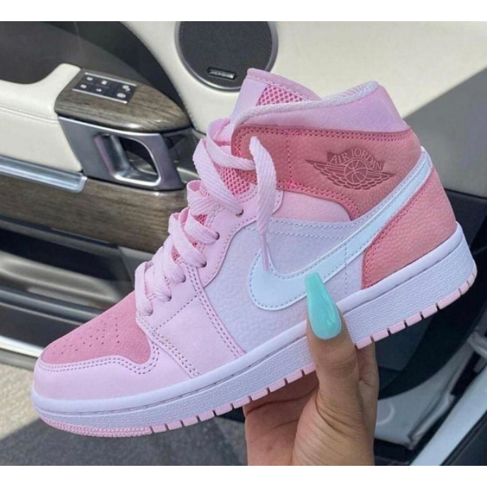 Tenis Air Jordan Bota Rosa Feminino Lançamento Tênis Air Jordan 1