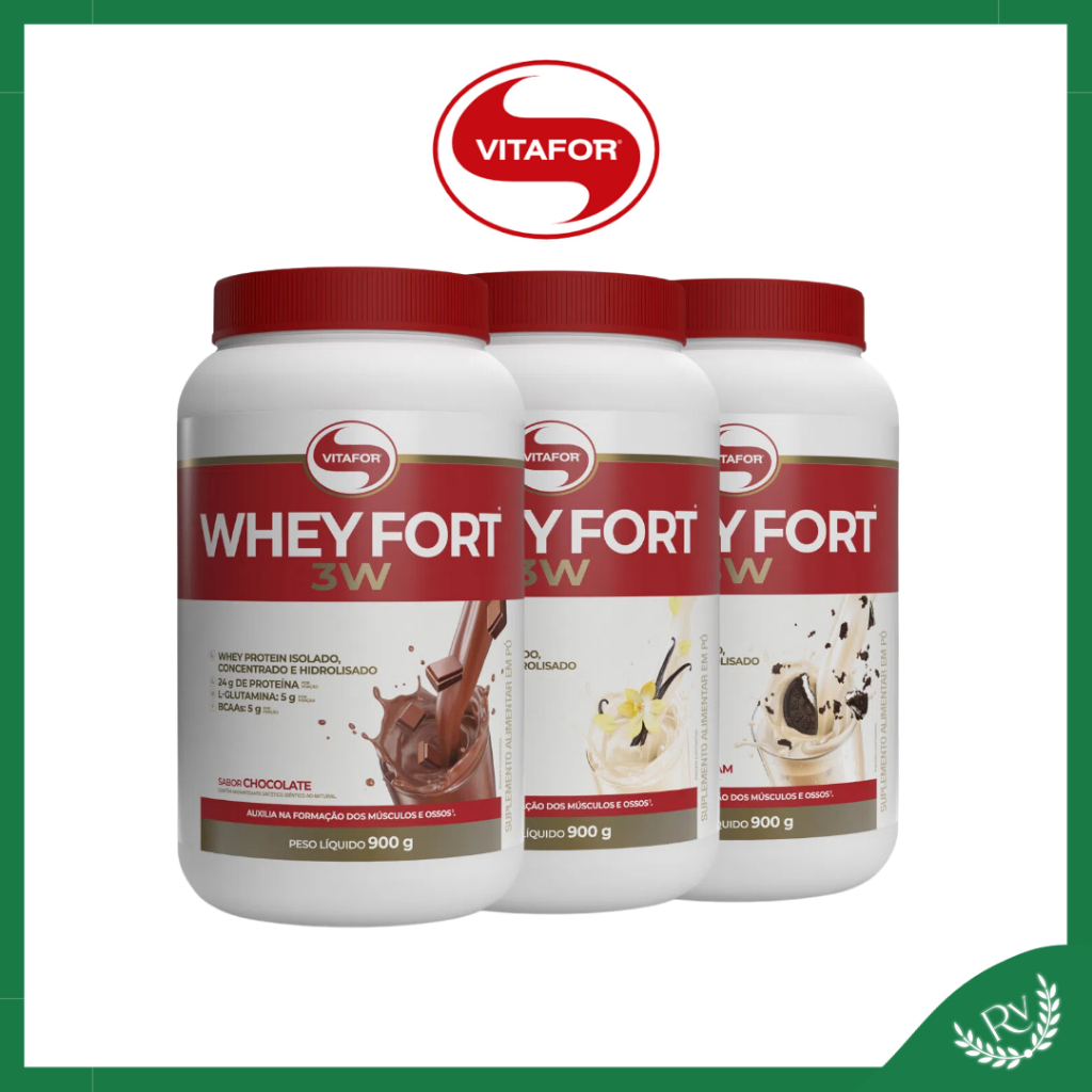 Whey Fort 3w (900g) - Vitafor | Shopee Brasil
