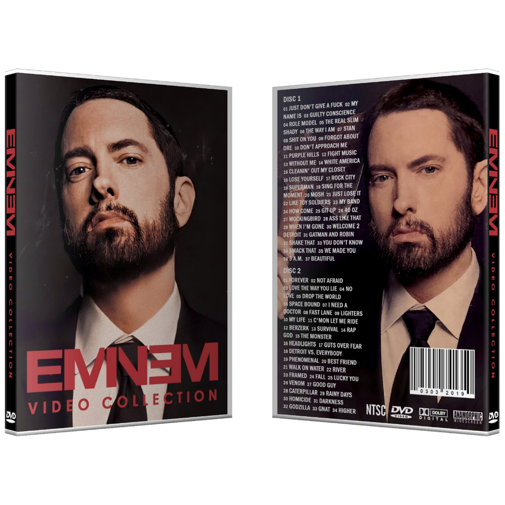 DVD EMINEM - VIDEO COLLECTION (fan made) | Shopee Brasil