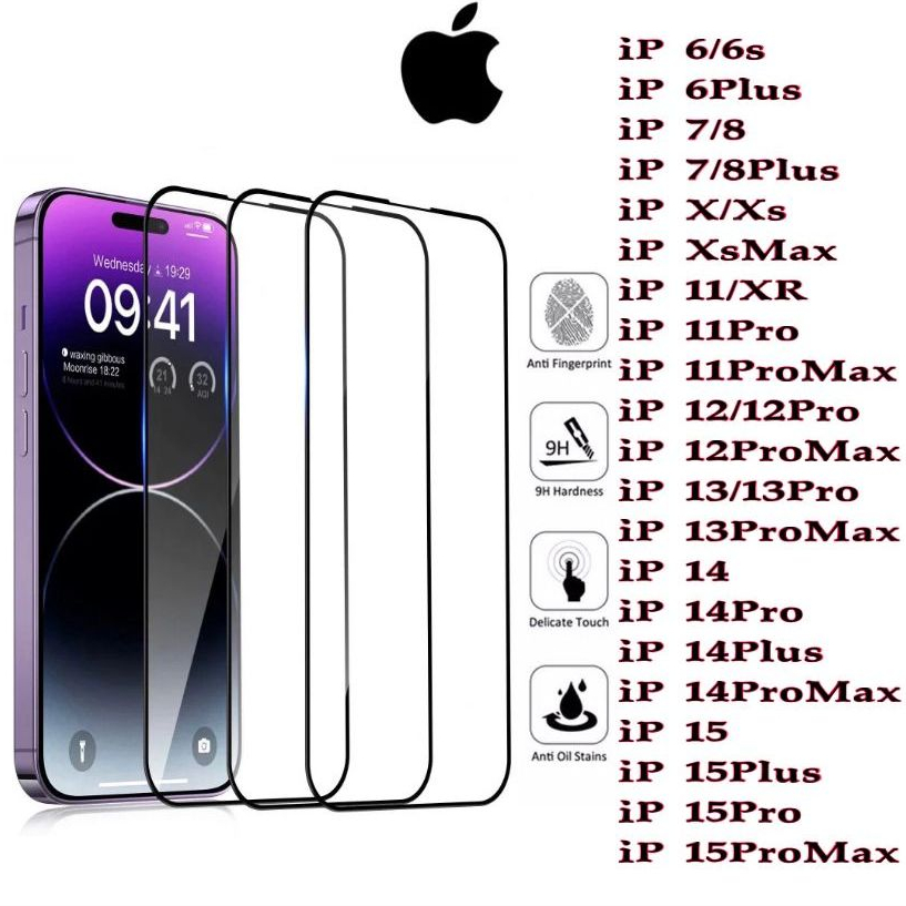 Pelicula de vidro 3D Para iPhone 6/6s/7/8PLUS XS XR XSMAX 11 12 13 14 PROMAX iphone 15 promax ...