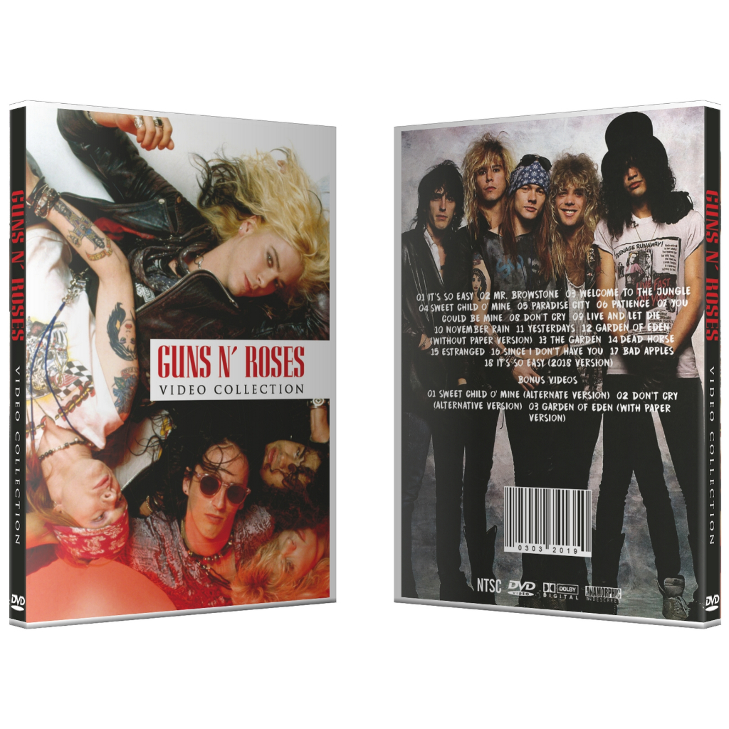 DVD GUNS N ROSES - VIDEO COLLECTION (fan made) | Shopee Brasil