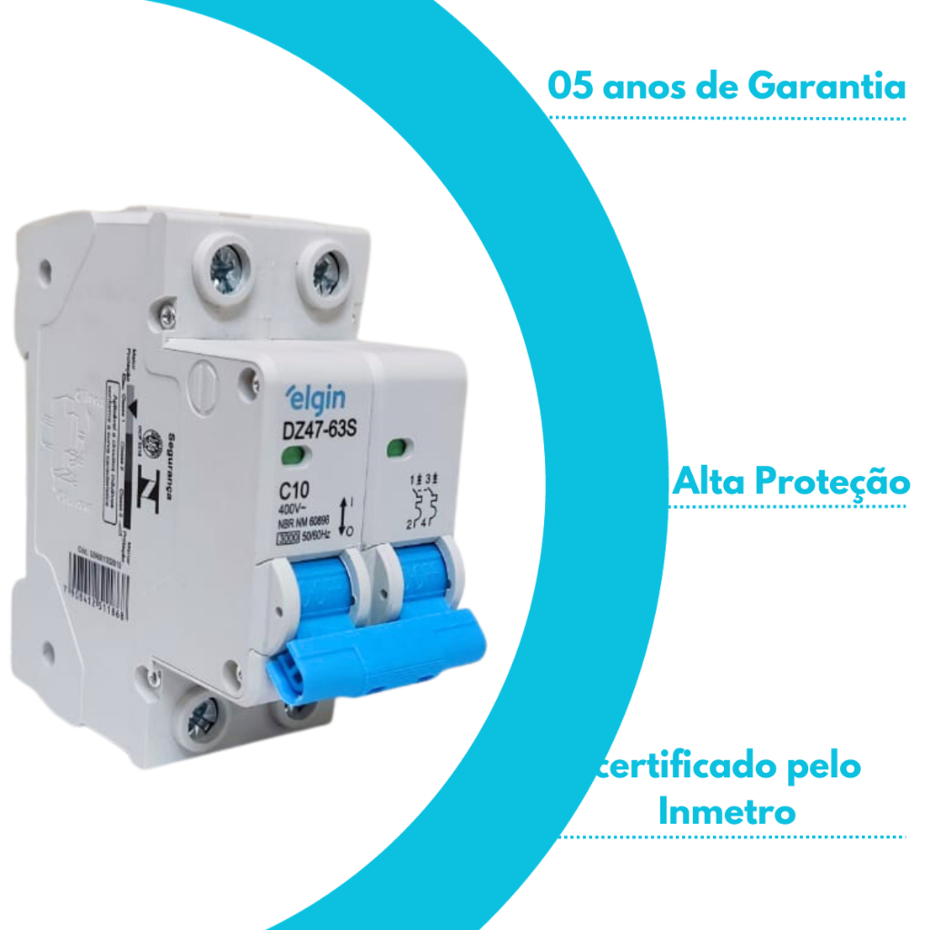 Disjuntor Din Bipolar 10a 16a 20a 25a 32a 40a 50a 63a Duplo Curva C | Shopee Brasil