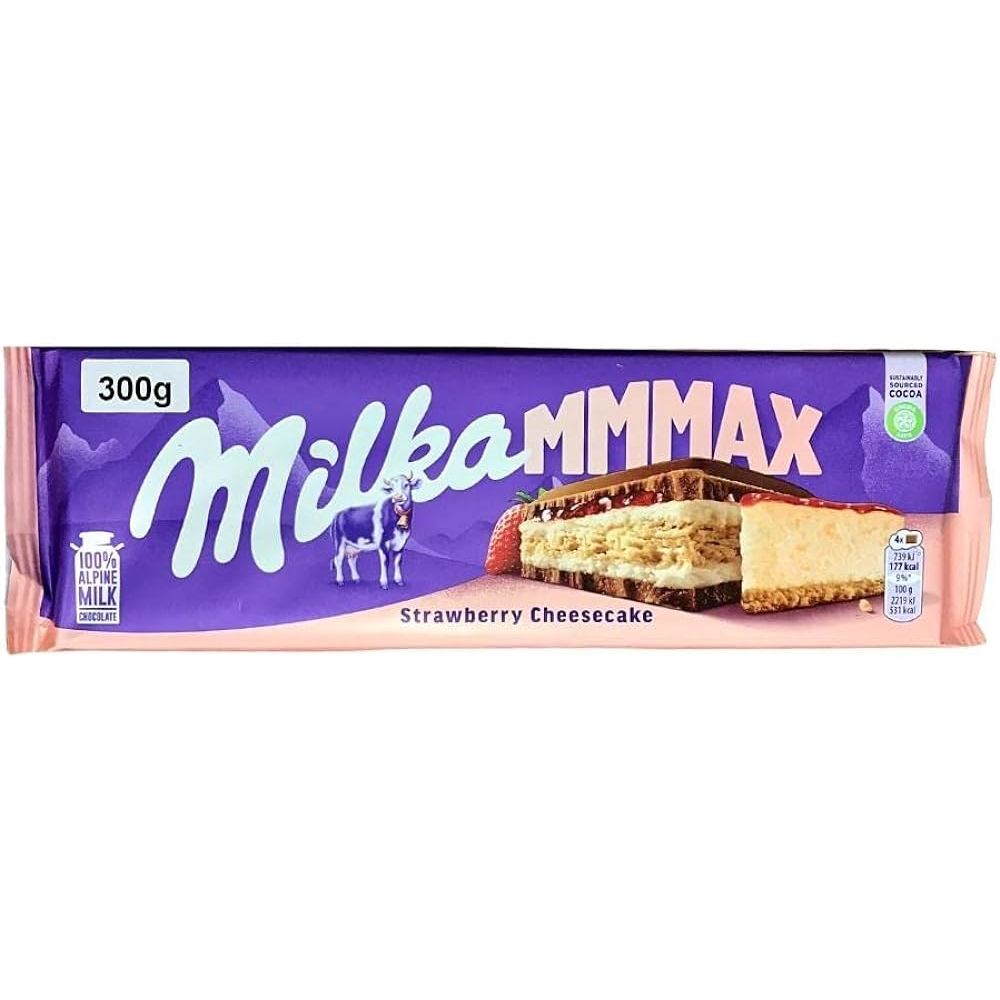 Chocolate Milka Strawberry Cheesecake Morango - 300g | Shopee Brasil