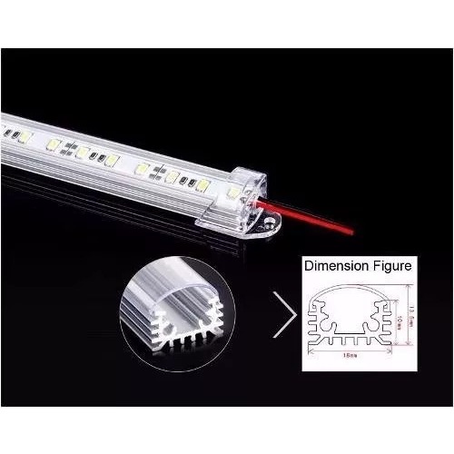 Super Led 4014 24v 14w 50cm Branco Frio Com Calha e Capa Transparente | Shopee Brasil