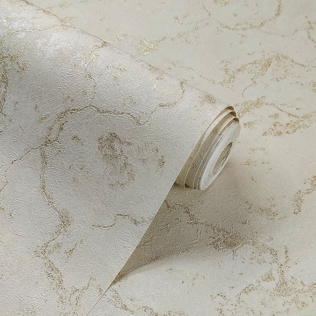 Papel de Parede Importado Tom Areia com Glitter Dourado - Rolo 10 ...