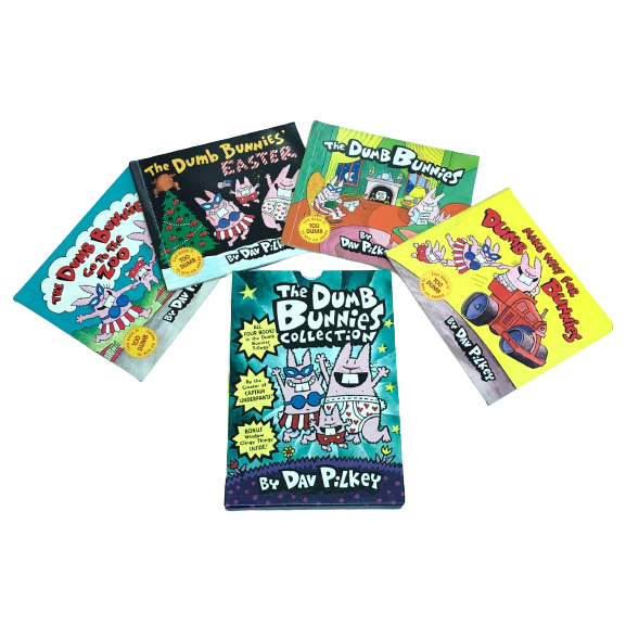 04 Livros The Dumb Bunnies Collection By Dav Pilkey | Shopee Brasil