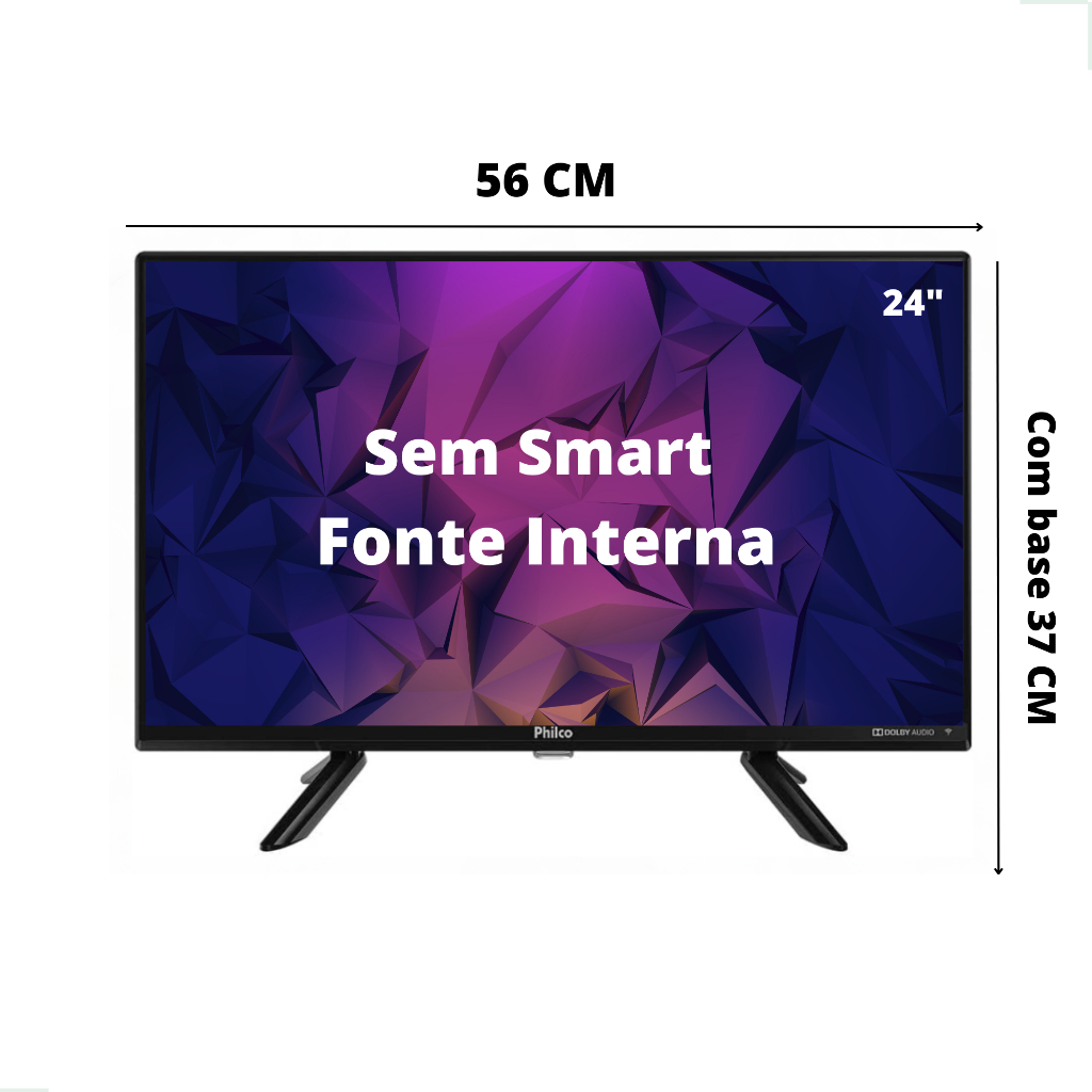 Tv Sem Smart 24 Polegadas Fonte Interna Presidio Cadeia | Shopee Brasil
